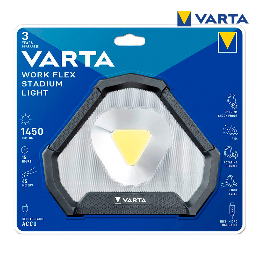 LINTERNA WORK FLEX STADIUM LIGHT VARTA - Prendeluz