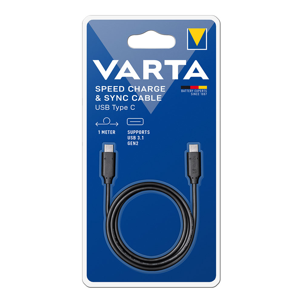 CABLE CARGADOR VARTA USB TIPO C - Prendeluz CABLE CARGADOR VARTA USB TIPO C - Prendeluz